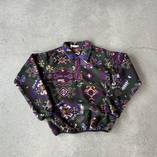 Vintage 90s Columbia Aztec Half Zip Fleece Jacket Sweater Mens Sz Large ...