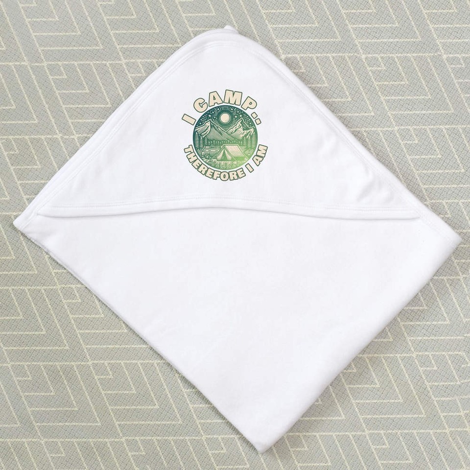 'Cool Camping Emblem' Baby Hooded Towel (HT00038106) | eBay UK