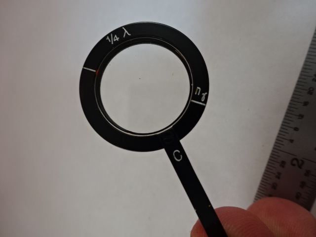 MICROSCOPE PART ZEISS POLARIZER RETARDER SLIDE POL OPTICS AS IS #T2-B ...