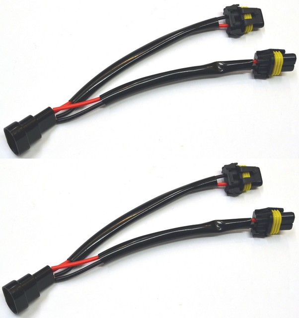 Splitter Wire P 9012 HIR2 Two Harness Head Light Dual Beam Bulb Socket ...