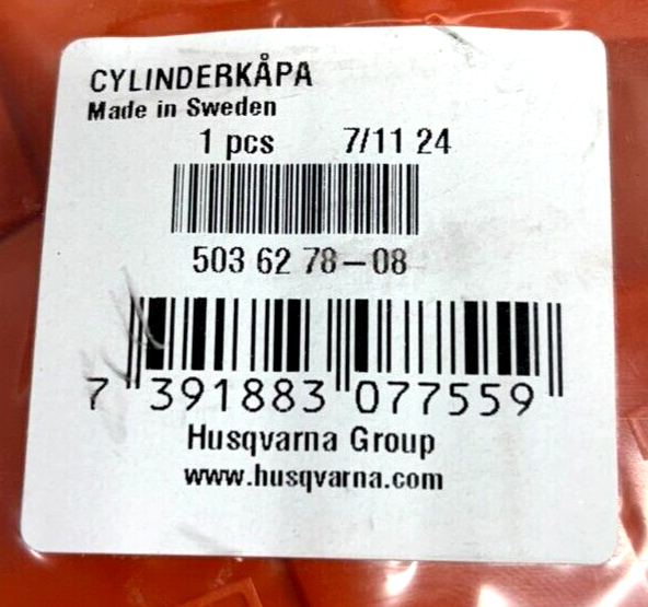 OEM HUSQVARNA 371XP, 372XP, 362XP TOP CYLINDER COVER PART # 503627808 ...
