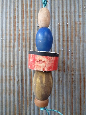 5 Old Fish Net Floats 21 Inches Long Fishing Buoys Bouys Tiki Hut Bar ...
