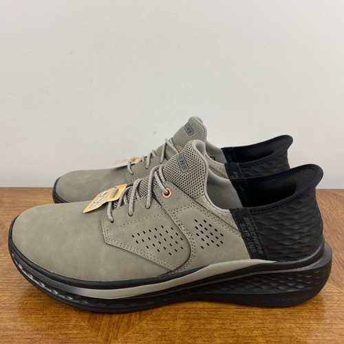 Skechers Slade Macklin Mens Shoes 8.5 Gray Black Hands Free Slip-ins ...