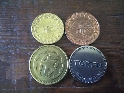 4 Laundry Token coin gold copper taxi bus cruise ship P&O cunard casino ...