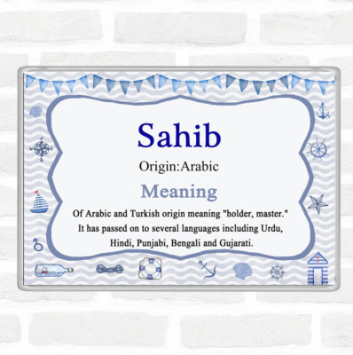 Sahib Name Meaning Jumbo Fridge Magnet Nautical | eBay UK