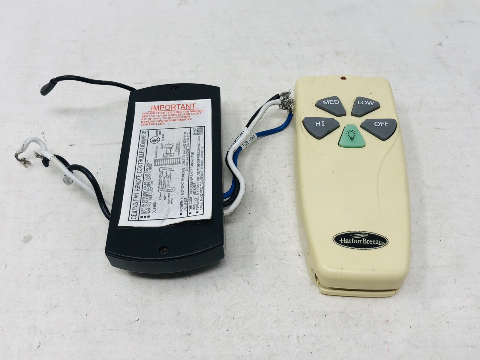 Harbor Breeze Ceiling Fan Remote Control Receiver Replacement | Shelly ...