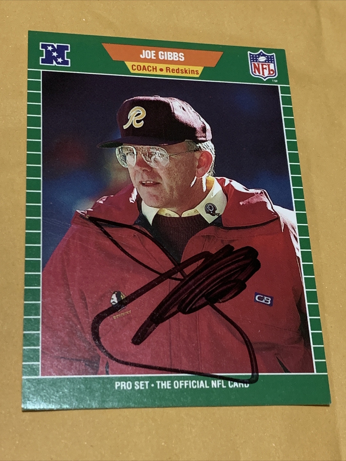 1989 PRO SET 440 JOE GIBBS PERFECTLY AUTOGRAPHED SIGNED HALL OF FAME ...