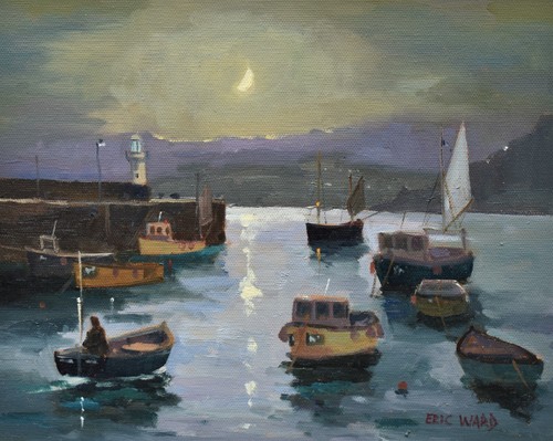Eric Ward Original Oil Painting St Ives Nocturne Cornwall Cornish ...