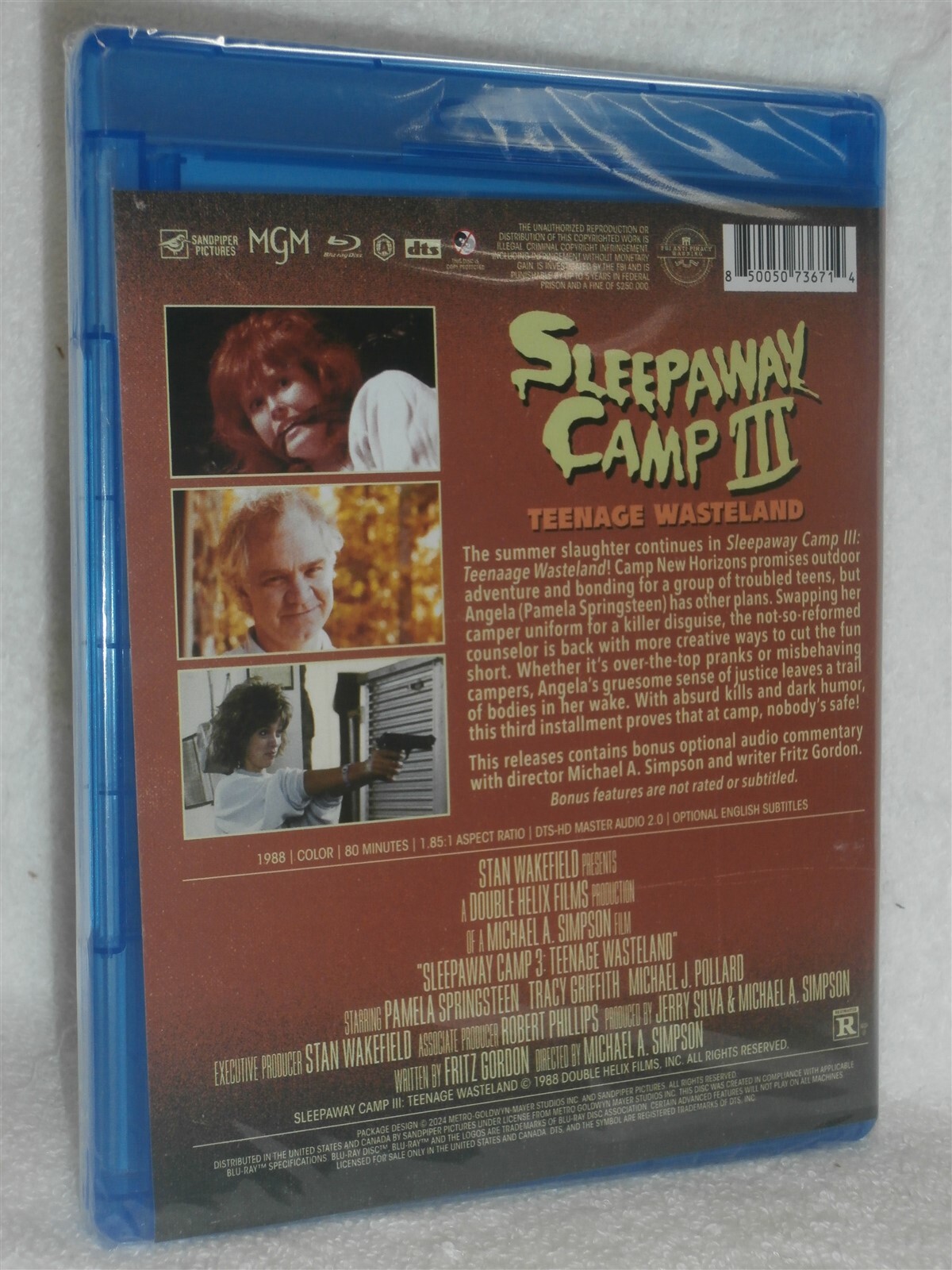 Sleepaway Camp III 3 Teenage Wasteland (Blu-ray, 2024) Pamela ...