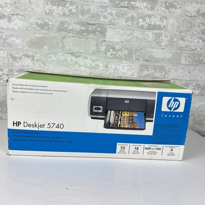 HP DESKJET MODEL 5740 COLOR PHOTO QUALITY INJET PRINTER BRAND NEW ...