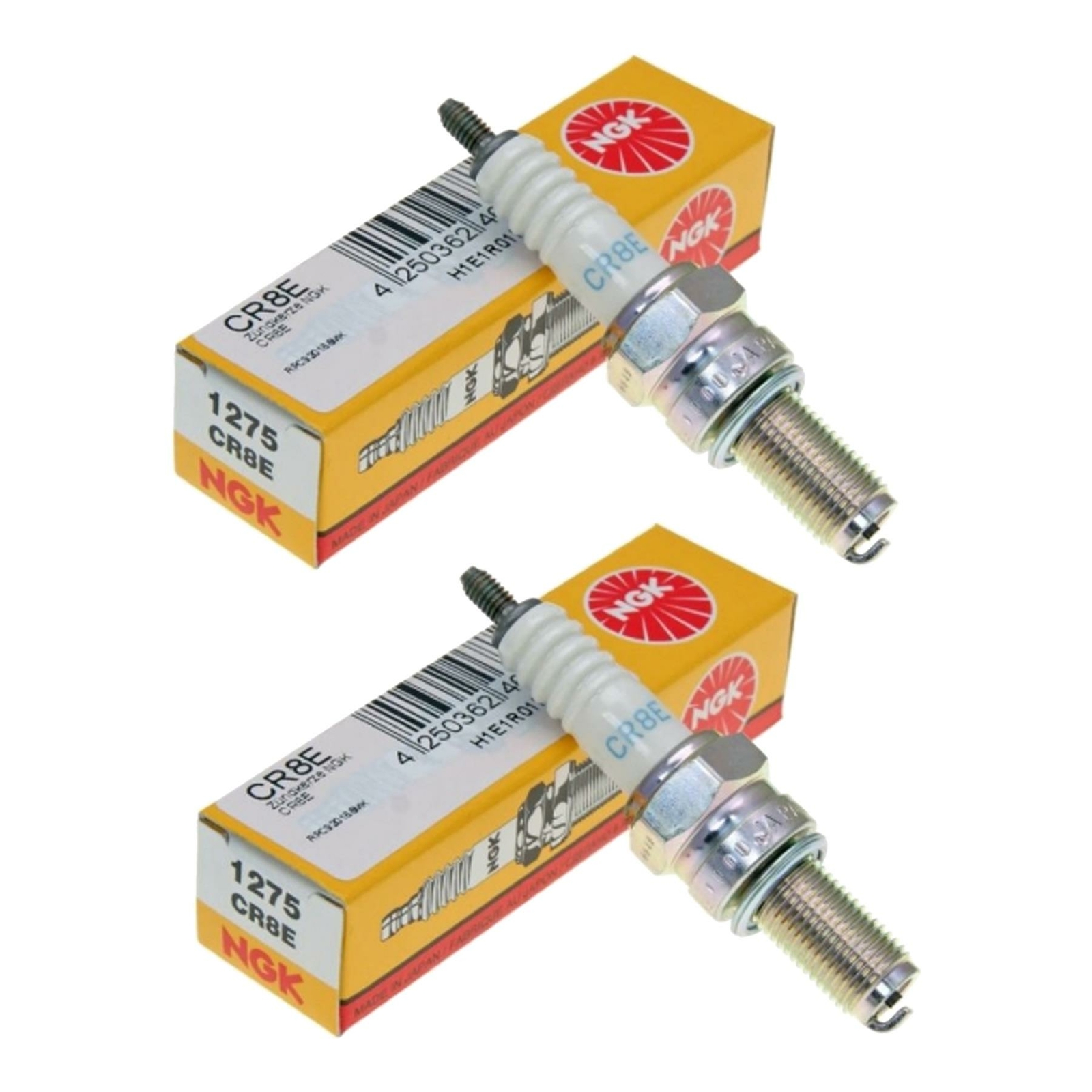 NGK CR8E 1275 Spark Plugs Pack of 2 Hyosung GV 125 Aquila Classic 2009 ...