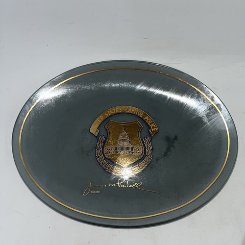 Capitol Police Chief James Powell Badge Crest Seal Dish Tray Vintage DC ...