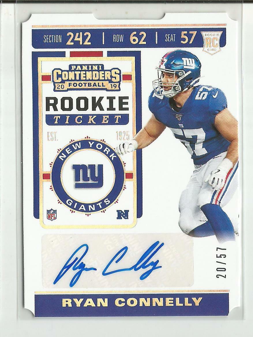 2019 Panini Contenders Ryan Connelly Auto Autograph Die-Cut RC Ticket # ...