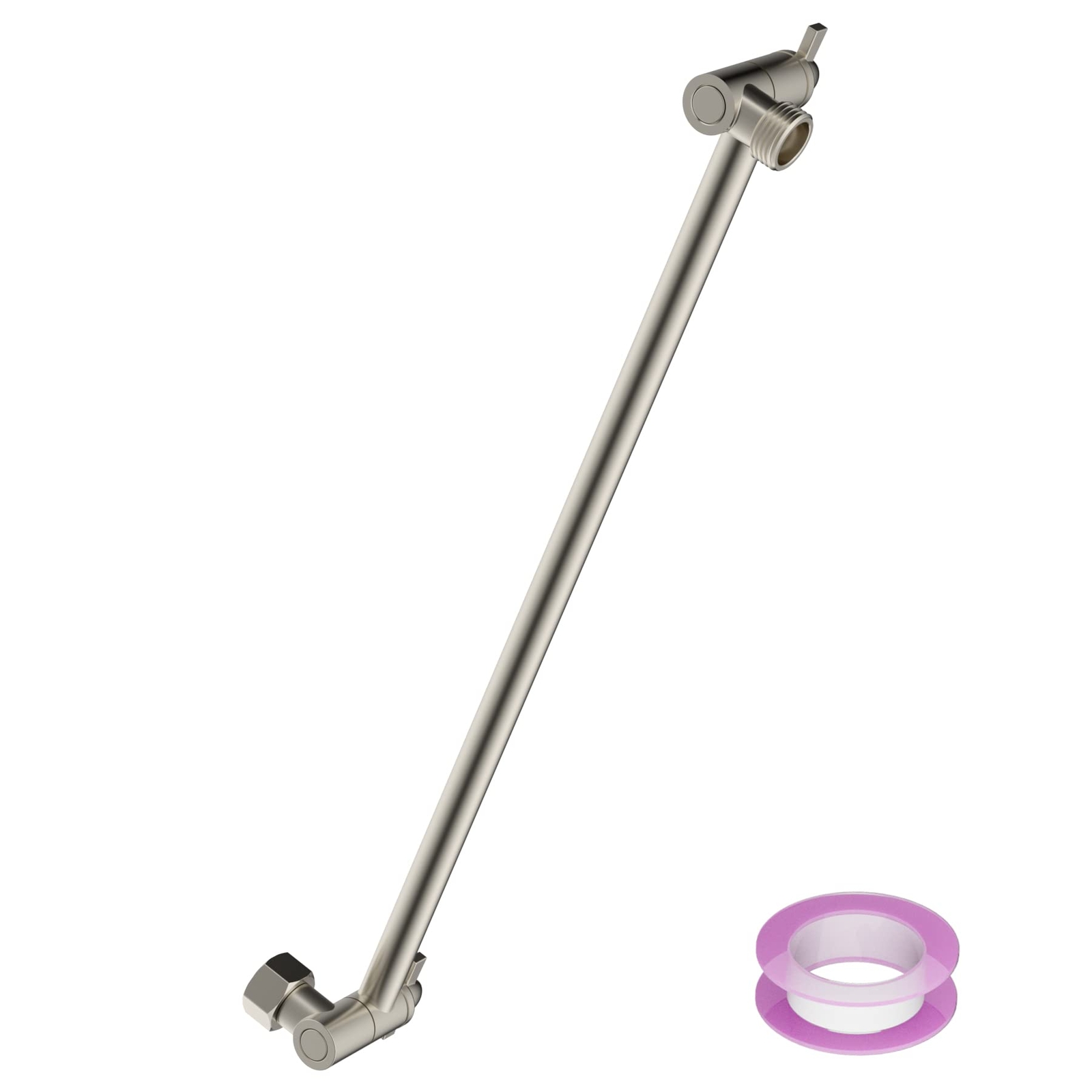 16 Inch Solid Brass Adjustable Shower Head Extension Arm Extra Long ...
