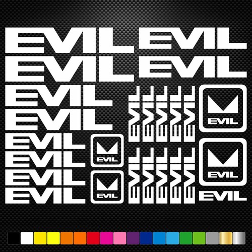 Evil bikes decals stickers for frame vinyl graphics bike mtb road black ...