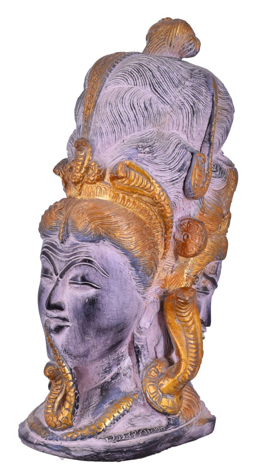 White Whale Brass Antique Goddess Naag Devi Head Idol Figurine Home ...