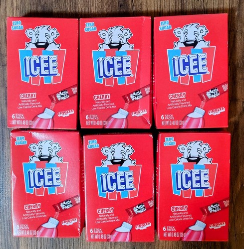 Icee CHERRY Zero Sugar Caffeine Free Drink Mix LOT OF 6, Expires 02/ ...