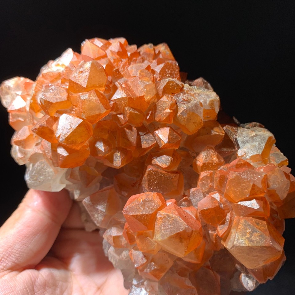 685G RARE Madagascar red skin crystal cluster mineral ...