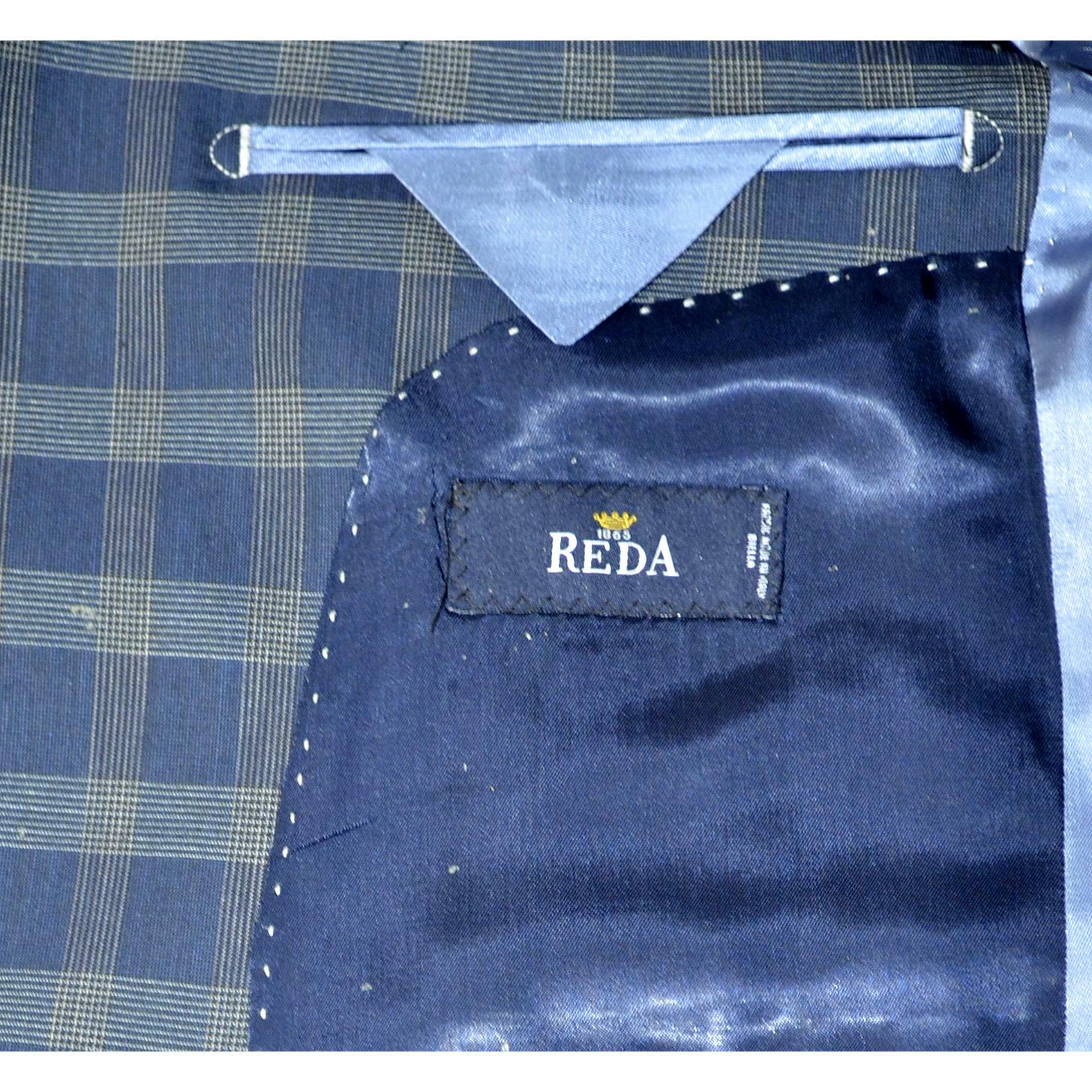 Carducci Men's Navy Blue / Beige Plaid Super 150's Wool Slim Fit Suit ...