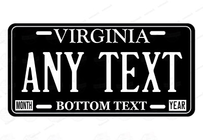 Virginia State Personalized License Plate Novelty Car ATV bike MOPED ...