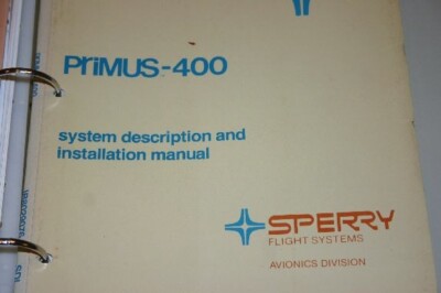 Honeywell Primus 400 Coloradar Systems Install Manual Installation ...