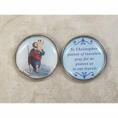 Saint Christopher Pocket Epoxy Token/ Coin | eBay