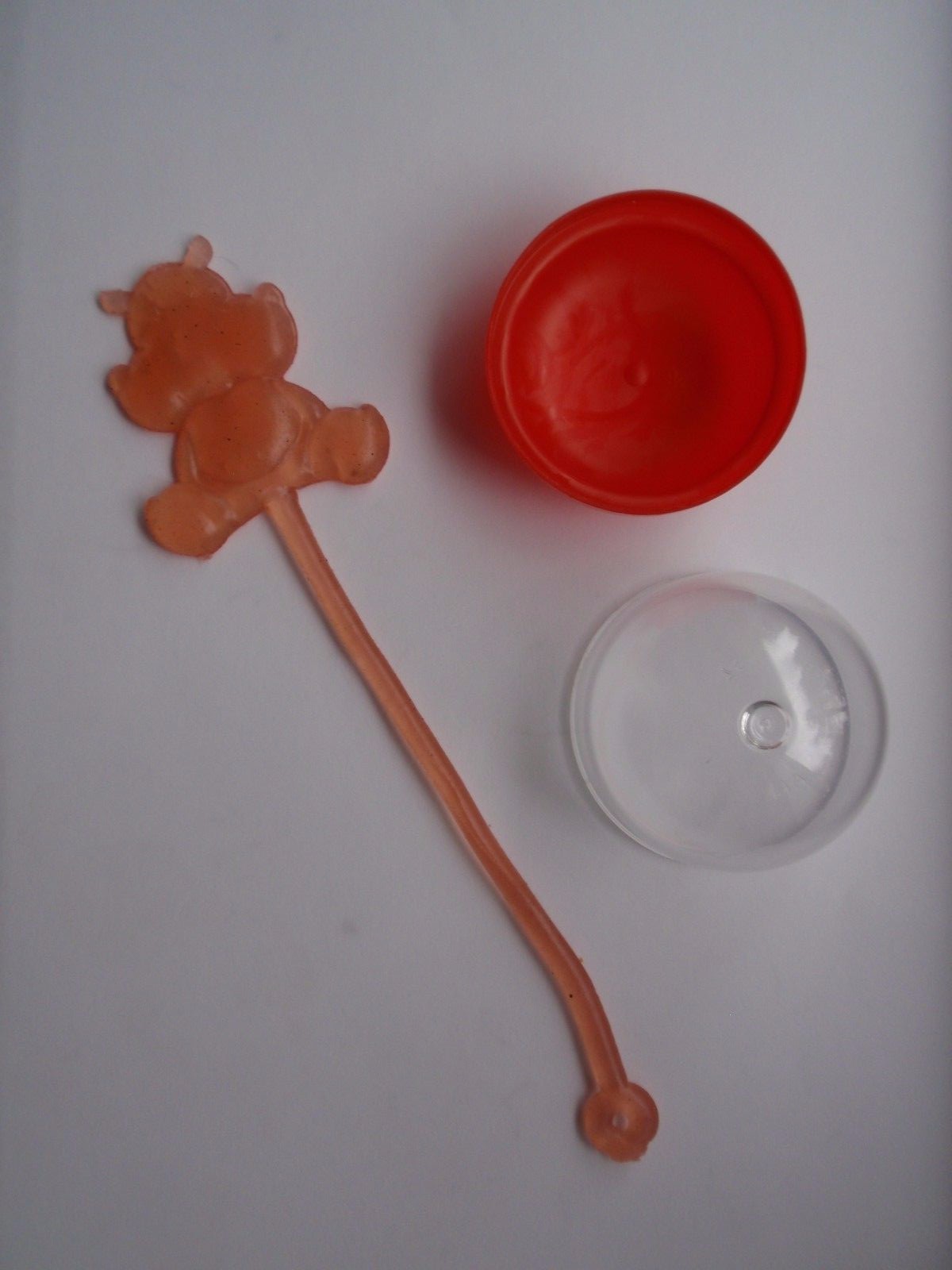 Gumball Machine Toy Prize Pink Sticky Hippo Long Tail Rubberized Flat W ...