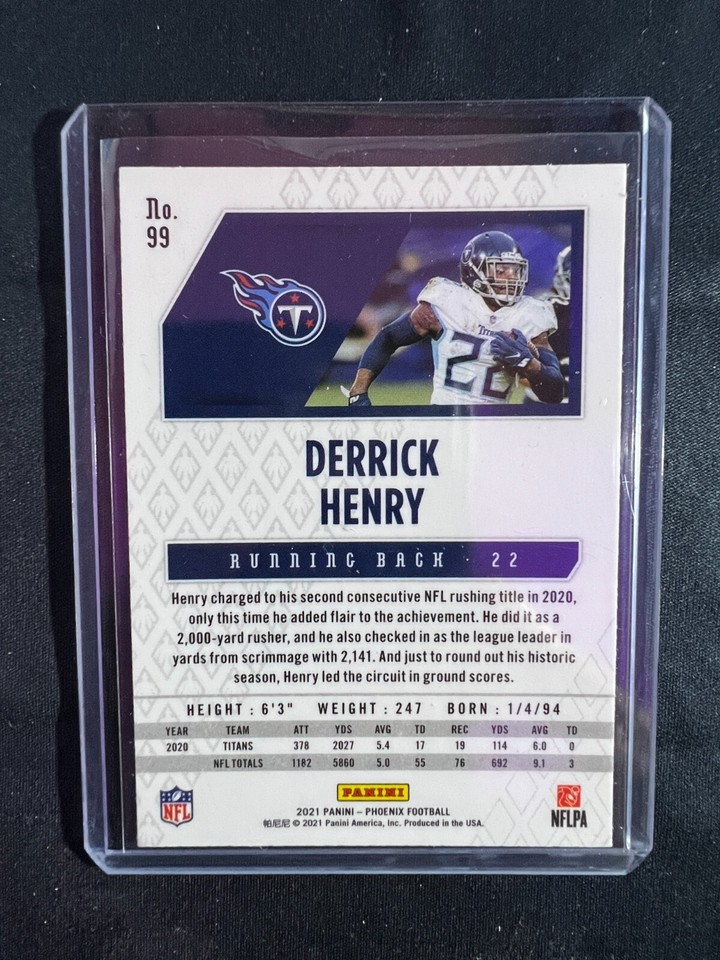 2021 Phoenix Football Fire Burst Parallel Derrick Henry #99 Titans | eBay