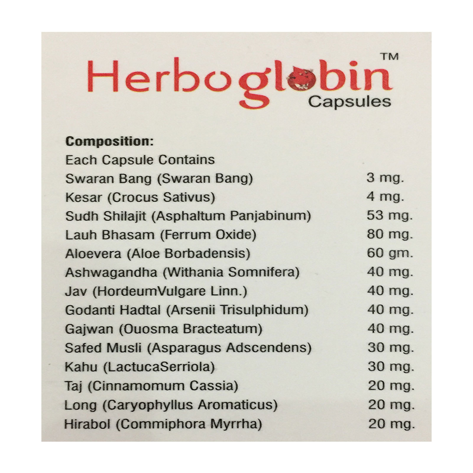 Cure Low Hemoglobin Problem Best Herbal Remedies 200 Herboglobin ...