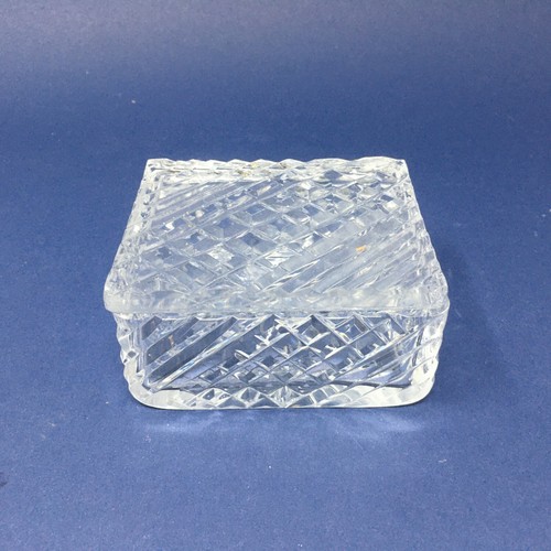 Vintage Cut Lead Crystal Cigarette Trinket Box | eBay