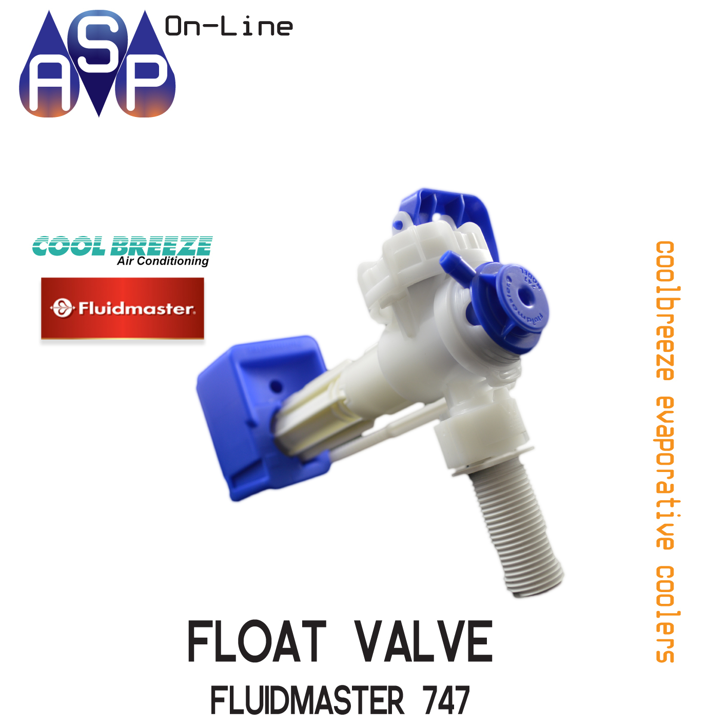 VALVE FUIDMASTER 747 FOR COOLBREEZE EVAPORATIVE COOLER - PART# SP2027 ...