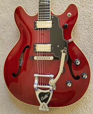 Guild Starfire V Electric Guitar, Cherry Red Finish, New Hard Shell ...
