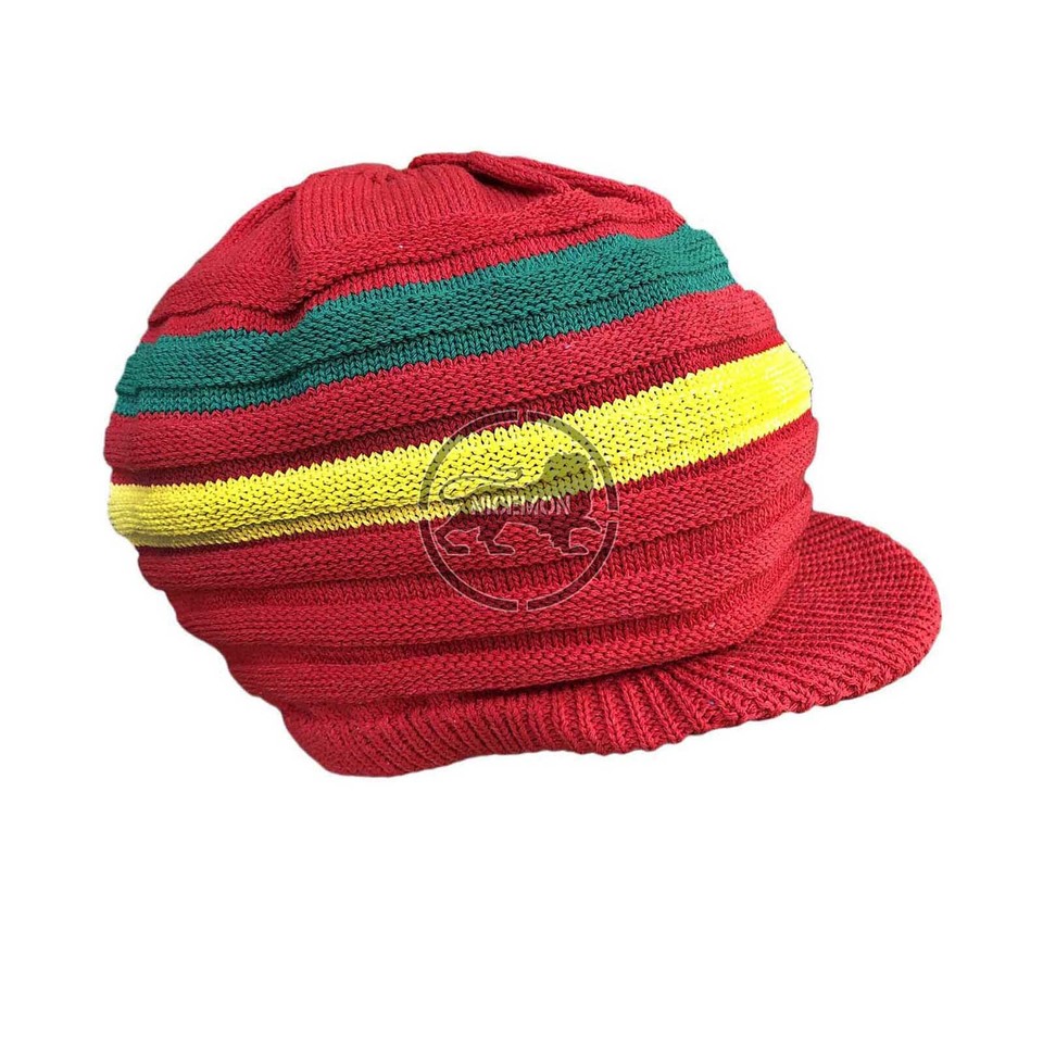 Jamaica Rasta Roots Africa Rastafari Marley Short Crown Hat Cap 100% ...