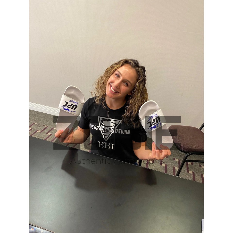 VANESSA DEMOPOULOS Signed USED Sandals UFC on ESPN 30 Autographed JSA ...