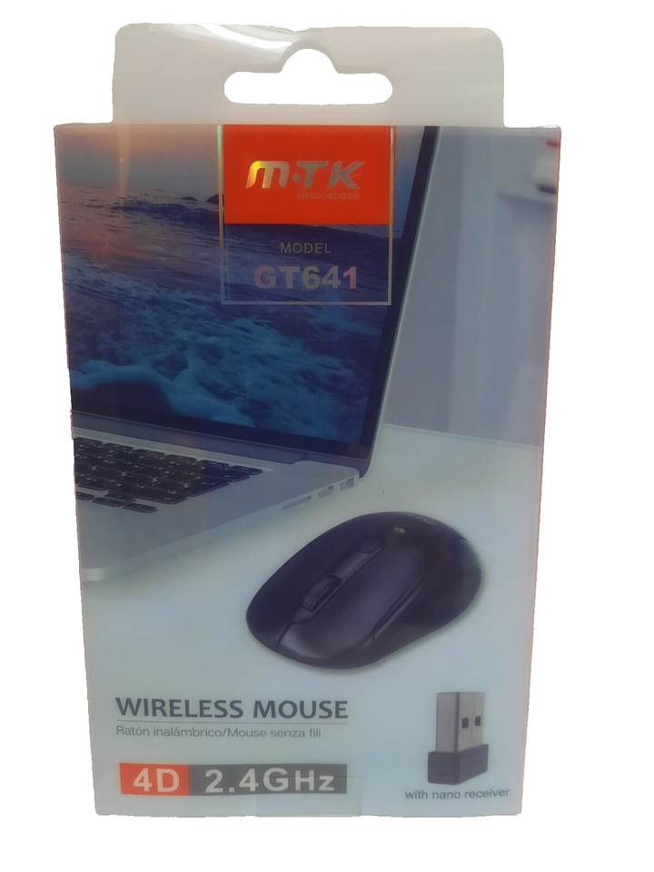 Black Wireless 4D Mouse 2.4 GHz Moveteck 3000 DPI | eBay