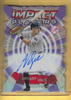 2024 BOWMANS BEST BASEBALL IPA-AV ANTHONY VOLPE ON CARD AUTO SP DIE-CUT ...