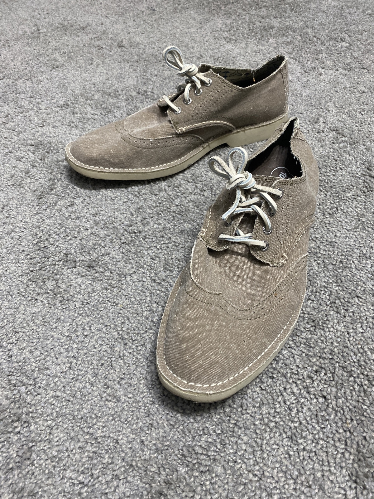 Sperry Top Sider Harbor Wingtip Grey Oxford Casual Boat Shoe Men's 10 M ...