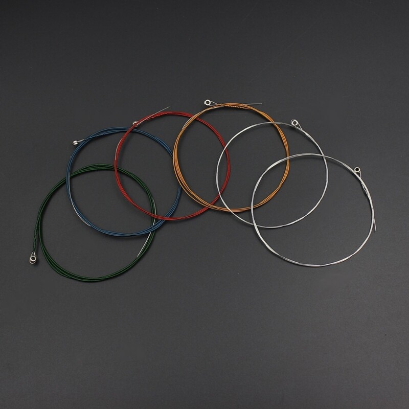 6 Pieces Steel Core Folk Guitar String Replacement Sets Acoustic Guitar ...
