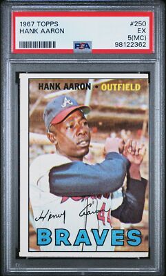 1967 TOPPS #250 HANK AARON PSA 5 MC | eBay