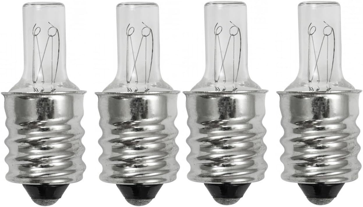 4-Pack OCS Parts #120C Light Bulbs | 3W 120V | T2 Bulb Shape | E12 Base ...