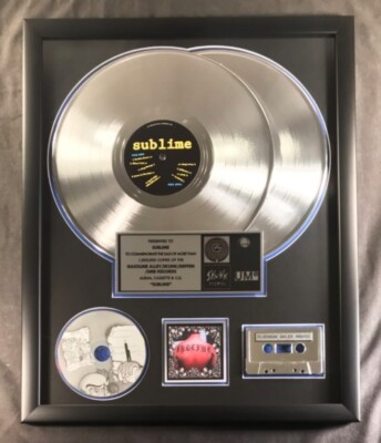 Sublime Self Titled 2 LP, Cassette, CD Platinum Non RIAA Record Award ...