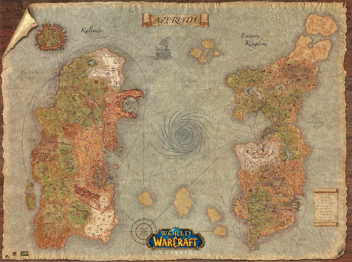 Azeroth Map Poster