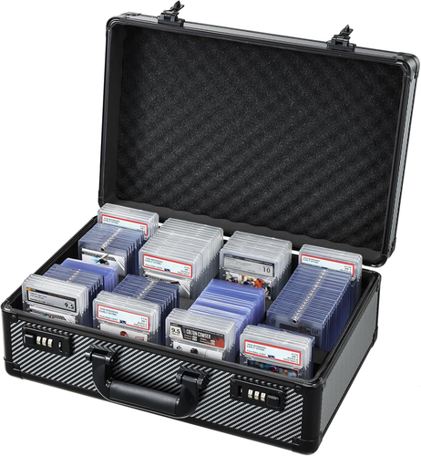 PSA Graded Card Case, 4-Row Trading Card Storage Box, Toploader Card ...