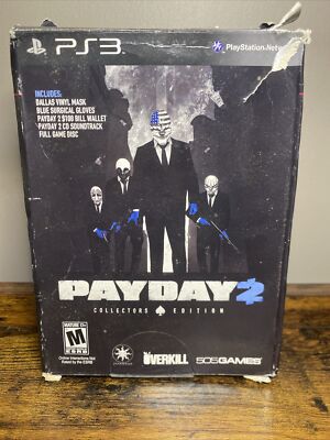 Payday 2 Collectors Edition PS3 Sony PlayStation 3 Complete Mask Etc ...
