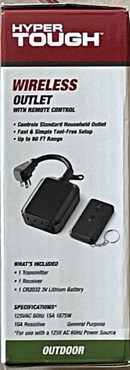 Outdoor Hard Wired Remote Control Outlet