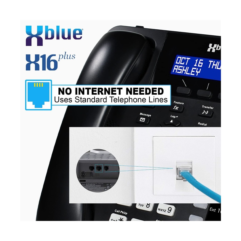 XBLUE X16 Plus Small Business Phone System Bundle with (4) XD10 Digital ...