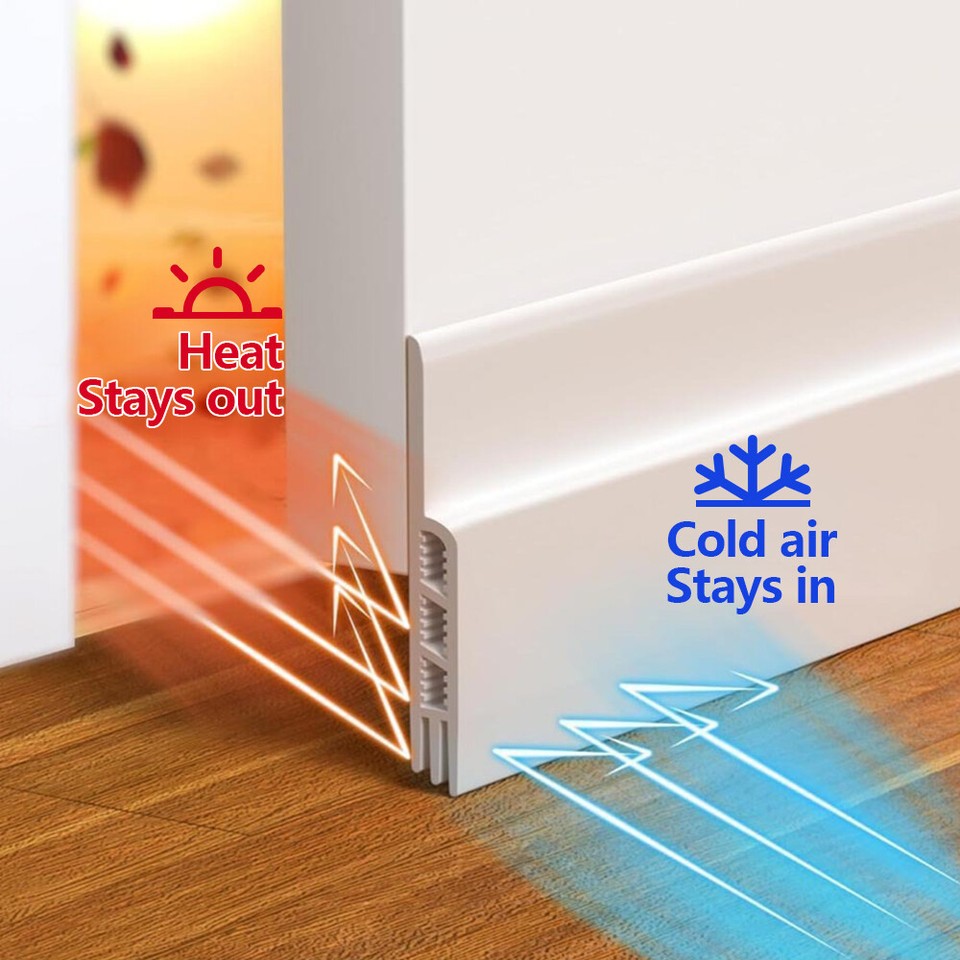 Under Door Sweep Weather Stripping Draft Stoppers-Wind Blocker Strong ...