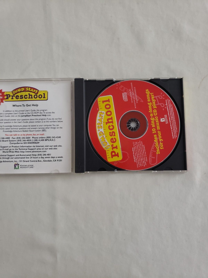 Jumpstart Jump Start Preschool User’s Guide CD pc software win 95/mac ...