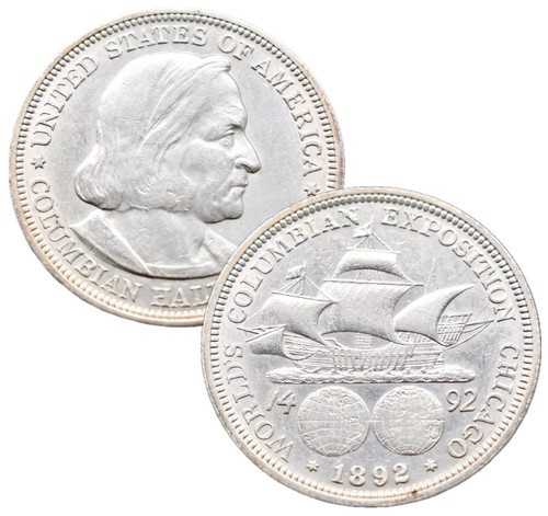1892 AND 1893 (2 PC SET) Columbian Exposition Silver Half Dollar ...