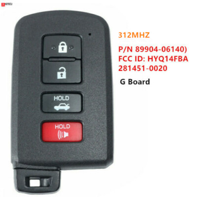 for Toyota Coroll 2014 - 2019 Smart Proximity Key Remote Keyless Fob ...